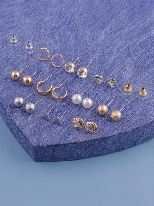 Buy LYRISS 10 Pairs Earrings Combo Set Latest Stylish Crystal Pearl ...