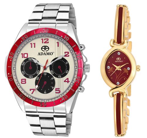 Buy ADAMO Enchant Red Dial Men's & Women's Watch 314RD01-2251YM12 ...