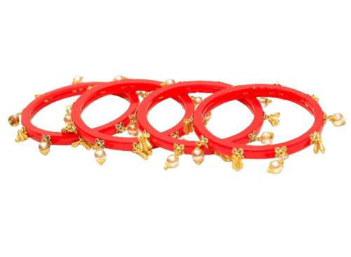 Buy Zindura Red Kangan set for Girls (Pack of 4) Online at Best Prices ...
