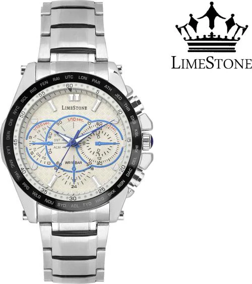 Buy LIMESTONE Analog White Dial Silver Strap Watch For Men (LS2630 ...