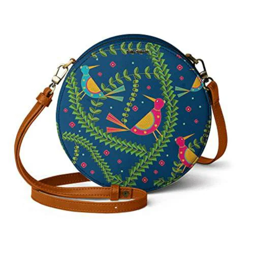 Buy DailyObjects Womens Teal Birds Crossbody Bag (Teal-Bird-Dob-Orbis ...