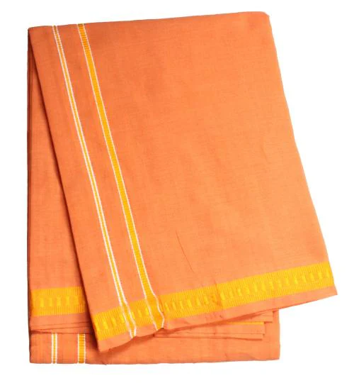 Buy Hornbill Enterprises 100% Cotton Men's Single Dhoti -2 Mtrs / Mundus/Lungi Line Border Set 1 ...