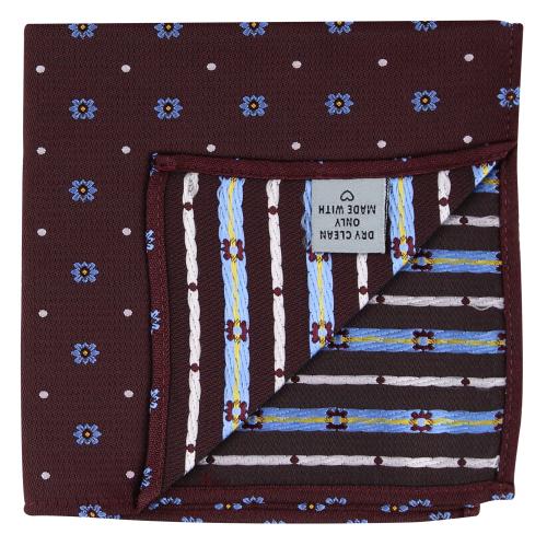 Buy Kavove The Floral Polka Fusion Maroon Pocket Square For Men Online at Best Prices in India ...