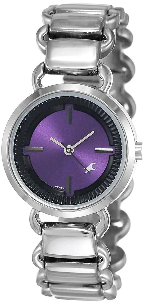 Buy Fastrack Analog Dial Purple Band Silver Watch-Nm6117Sm02 For Womens ...