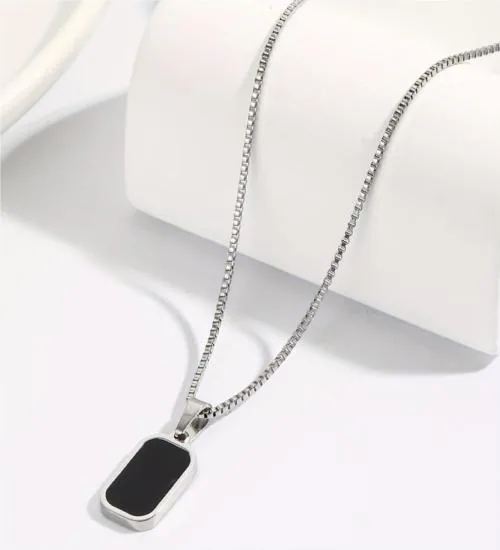 Buy Ruhi Collection Rectangle Tuvs Pendant with Black Onyx Gemstone Online at Best Prices in ...