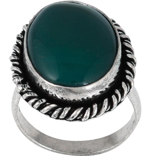Buy Rozi Styles Green Metal Rhodium Plated Ring For Women(Pack Of 1 ...