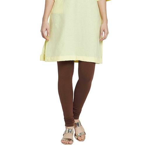Buy GO COLORS Women Brown Solid 100% Cotton Leggings Online at Best Prices in India - JioMart.