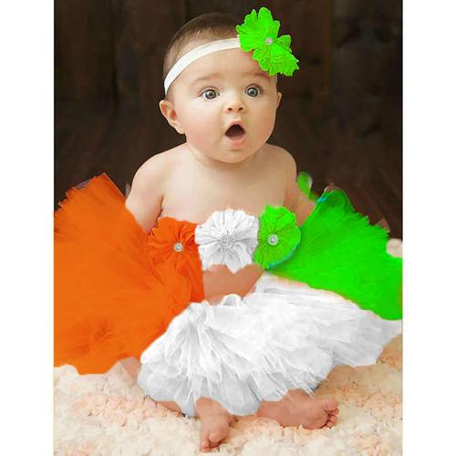 Buy Hiba Creations Tricolor tutu skirt for New born baby photoshoot ...