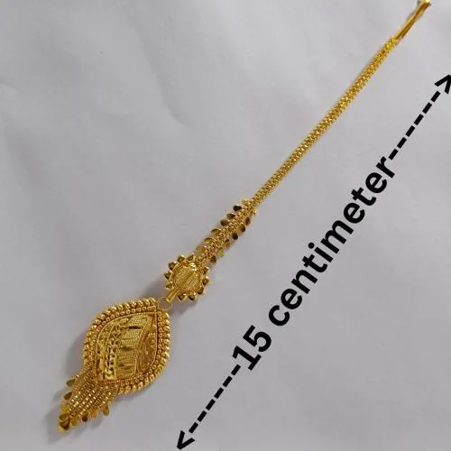 Buy PRANATI Gold-Plated Maangtika Bridal Tika Tikuli High Polish Gold ...