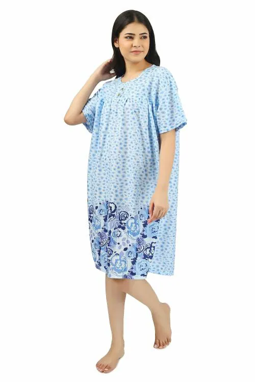 Buy AUREA Night Gown for Women | Night Wear | Cotton Night Wear Knee ...