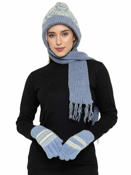 Buy AMOLDO Women's Soft Knitted Winter Warm Woolen Cap with Woolen ...