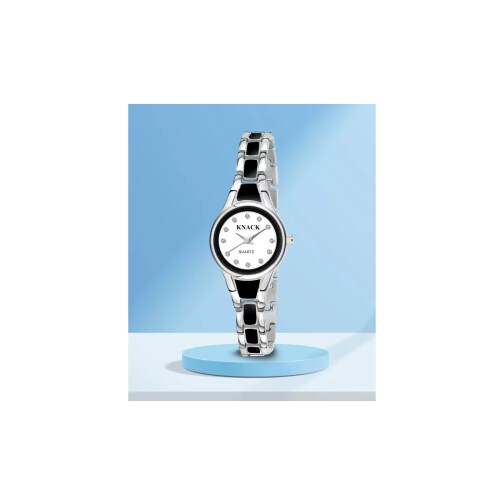 Buy ALIX Girls new bangle bracelet black shining mina studded silver link chain strap girls ...