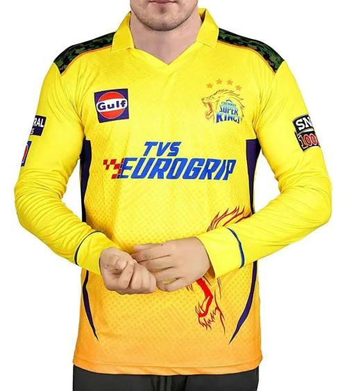 Buy Roots4 Creation CSK Chennai Super Kings Full Sleeve New Jersey XL ...