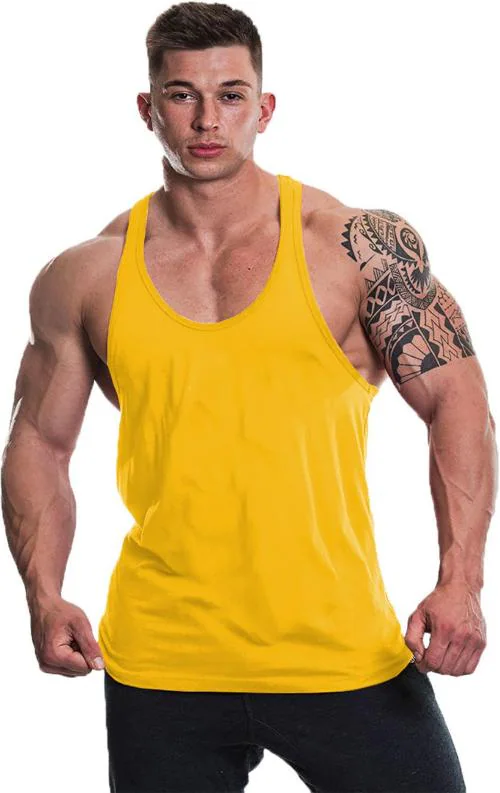 Buy The Blazze Men Cotton Blend Fabric Tank (Xl)_Multicolor Online at ...