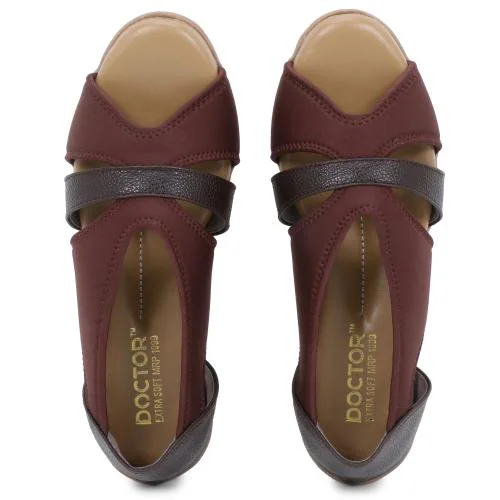 Buy DOCTOR EXTRA SOFT Women's Brown Ortho Sandals Orthopaedic Diabetic ...