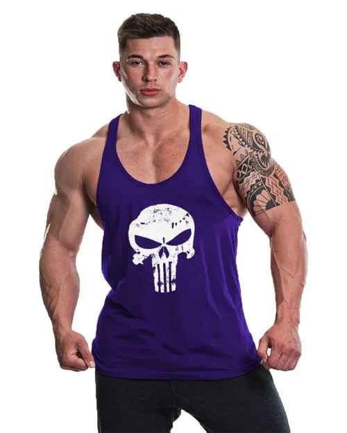 Buy THE BLAZZE Men's Royal Blue Cotton Tank Tops Muscle Gym ...