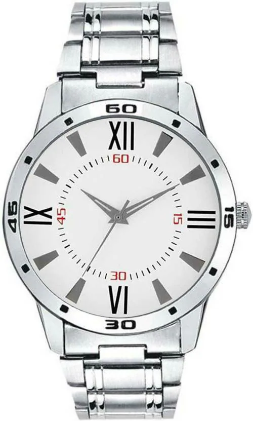 Buy Splazos Analog Silver Dial and Strap Watch for Men Online at Best ...