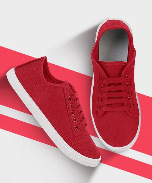 Buy Axter Red Casual Shoes For Women Online at Best Prices in India ...