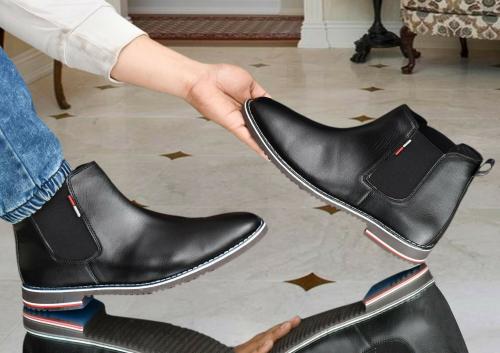 Buy TACIT Premium Trendy Royal Look Leather Boots For Men (Black ...