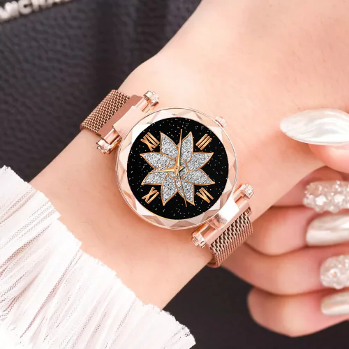 Buy New Laxurius Looking Quartz Watches Magnetic Chain Belt Analog ...