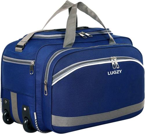 Buy Lugzy Blue Polyester Duffel Bag With Wheels (Strolley) 65 Liter ...