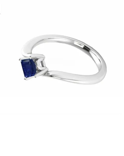 Buy Ceylonmine Neelam Stone Blue Sapphire Silver Plated Ring Online at ...