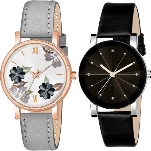 Buy Just Like Stylish Analog Multicolor Dial Black Strap Watch for ...