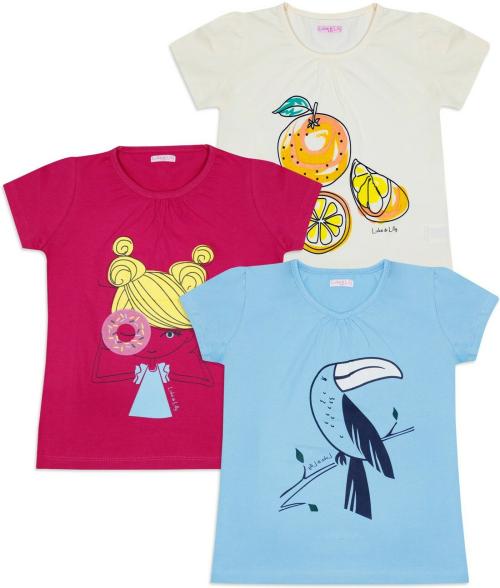 Buy Luke and Lilly pack of 3 Girls Half Sleeve Tshirt Online at Best ...