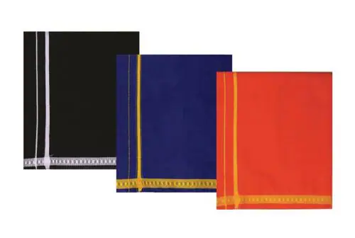 Buy TAVASU Pentex Swamy 02m Colored Cotton Dhoti -Pack of 03 Dhotis of ...