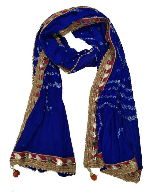 Buy DESI BUTIK Women's Silk Jaipuri Rajasthani Bandhani Bandhej Heavy ...
