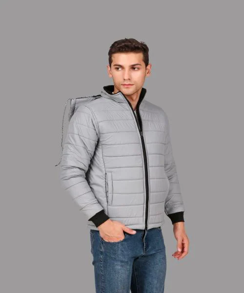 Buy Christy World Men Grey Quilted Jacket Online at Best Prices in ...