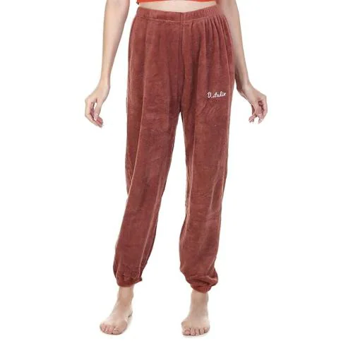 Buy UKAL Women Winter Warm Lower Fleece Pajama Plush Fluffy Pyjama ...