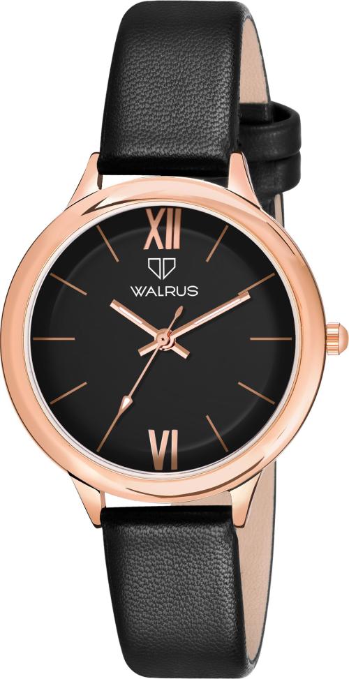 Buy Walrus Analog Black Dial Black Strap Watch For Women Online at Best ...
