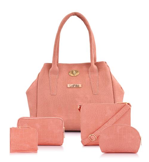 Buy LaFille Women's Handbag | Ladies Purse | Combo Set of 5 Pcs ...