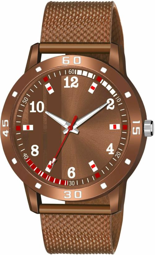 Crab Analog Brown Dial Brown Strap Watch For Boys - JioMart