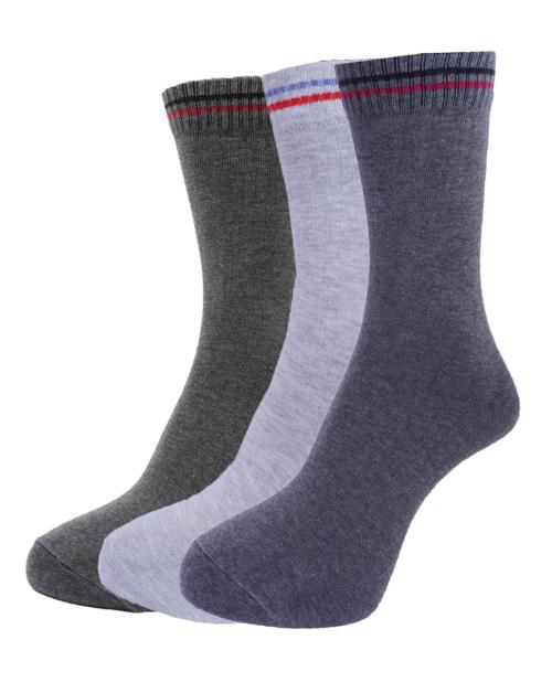 Buy DOLLAR Men's Multicolor Solid Cotton Blend Pack of 3 Full-length ...