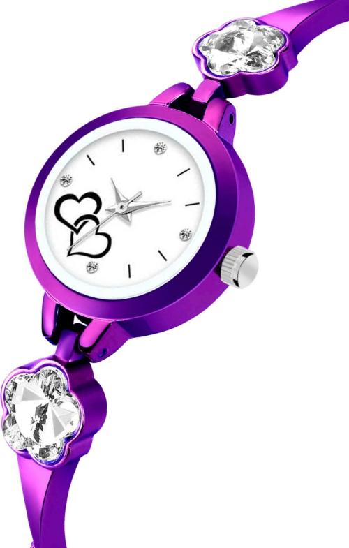 Buy TWIXY Analog White Dial and Purple Strap Watch for Girls Online at ...