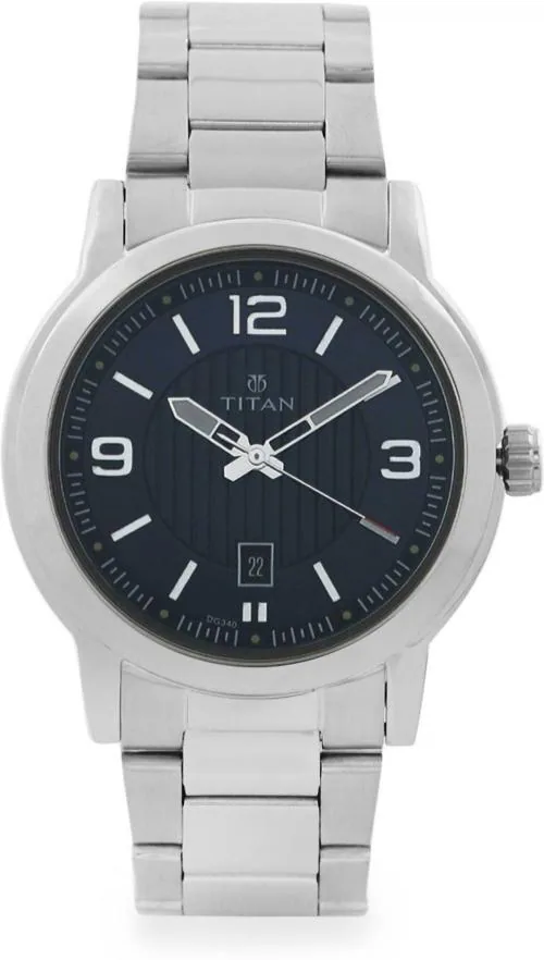 Buy Titan Blue Dial Silver Strap Analog Watch For Men - (1730SM03 ...