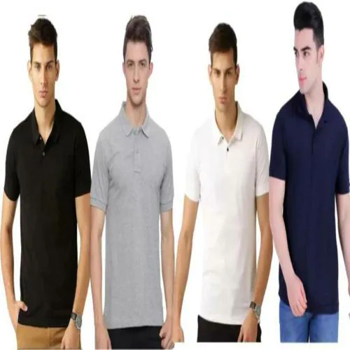 Buy style bird Pack of 4 Men Solid Polo Neck Multicolor T-Shirt Online at Best Prices in India ...