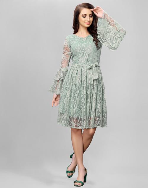 Buy Selvia Women Green Floral Net Top | tops for women | tops | women ...