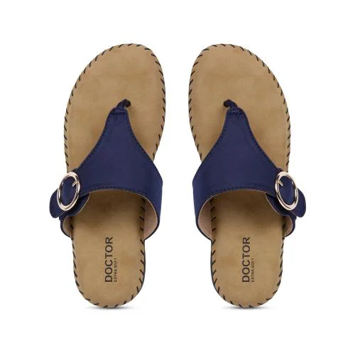 Buy DOCTOR EXTRA SOFT Women's Navy Ortho Sandals Orthopaedic Diabetic ...
