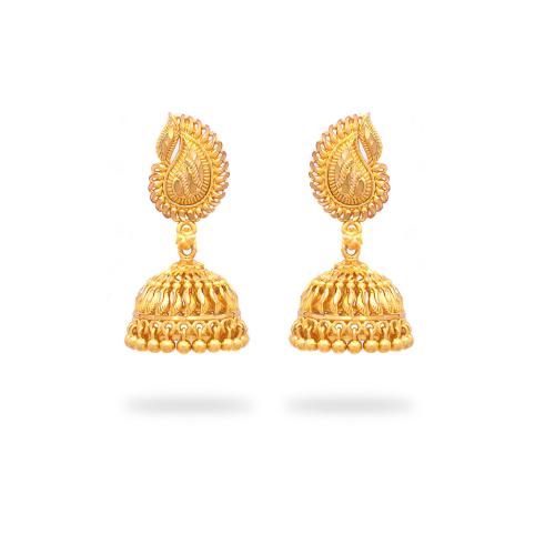Buy arch fashion Traditional Gold Platted Jumkhi Earring ERG 1655 Online at Best Prices in India ...