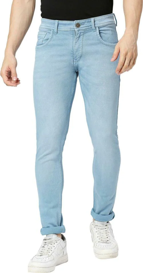 Buy TCI TRUE COLORS OF INDIA Men Light Blue Solid Denim Men'S ...