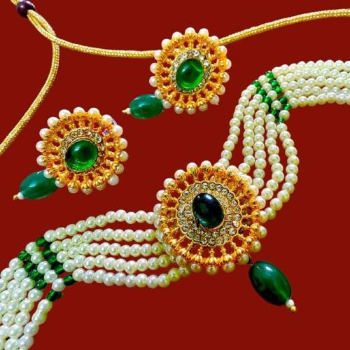 Buy RAJASTHANI GAHANA Alloy Gold-plated Green Jewel Set (Pack of 1 ...