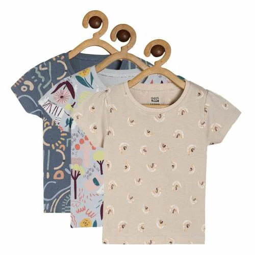 Buy MINI KLUB New Born Girls Multi Cotton Knit Top Online at Best ...