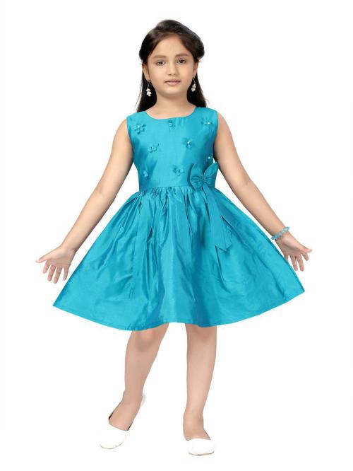 Buy Aarika Girls Firozi Color Frock Online at Best Prices in India ...
