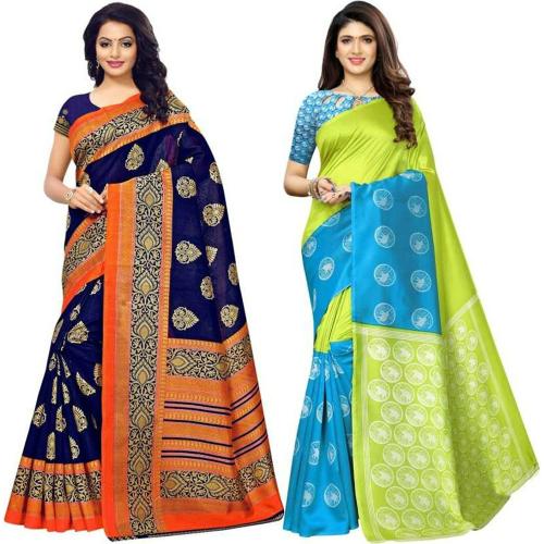 Buy Marabout Mysore Silk Saree Pack Of 2 Saree Online at Best Prices in ...