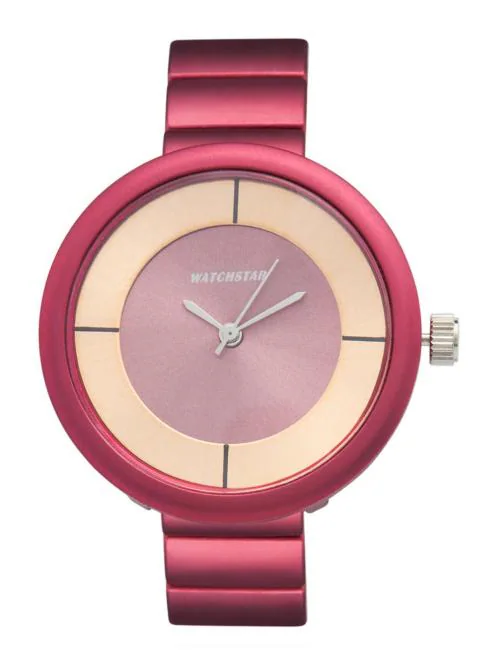 Buy Watchstar Analogue Multicolor Dial Neon Red Strap Watch For Women ...