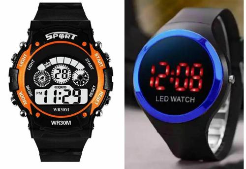 Buy MVS Combo of LED Seven Lights Digital Watches With Digital LED ...