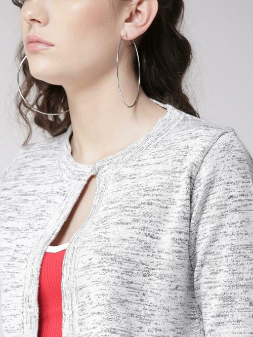 Buy Style Quotient Women Grey Solid Button Crop Shrug Online at Best ...